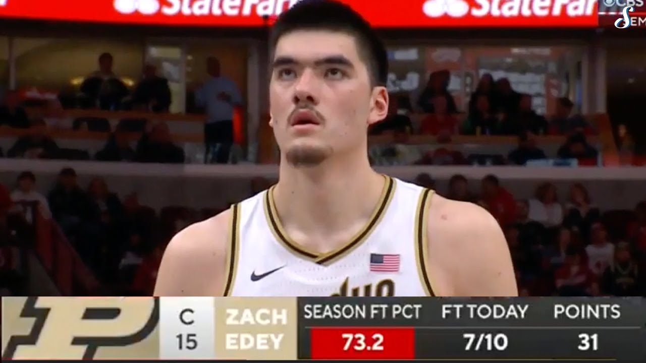 Zach Edey Dominates OSU With 32 PTS & 14 REB - YouTube