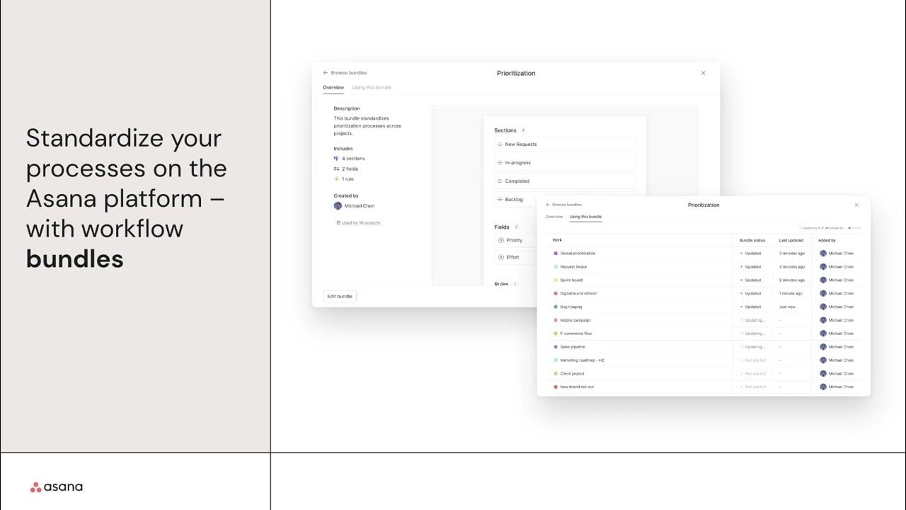Introducing Asanas Workflow Bundles Youtube