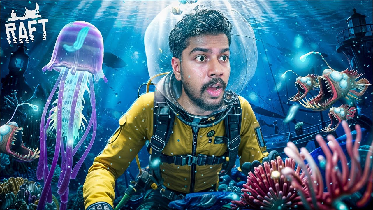 FINALLY FOUND A UNDERWATER CITY 😱!! Raft (Part 19) - YouTube