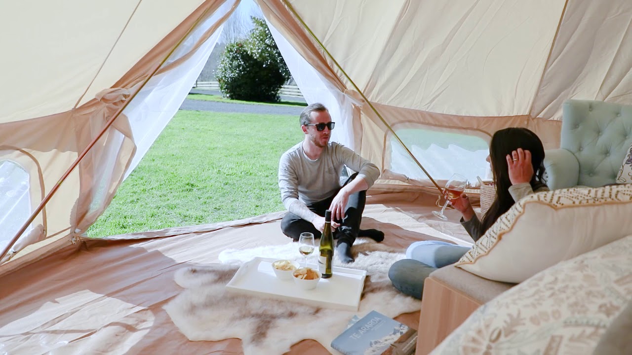 Living Culture 5m Glamping Bell Tent - YouTube