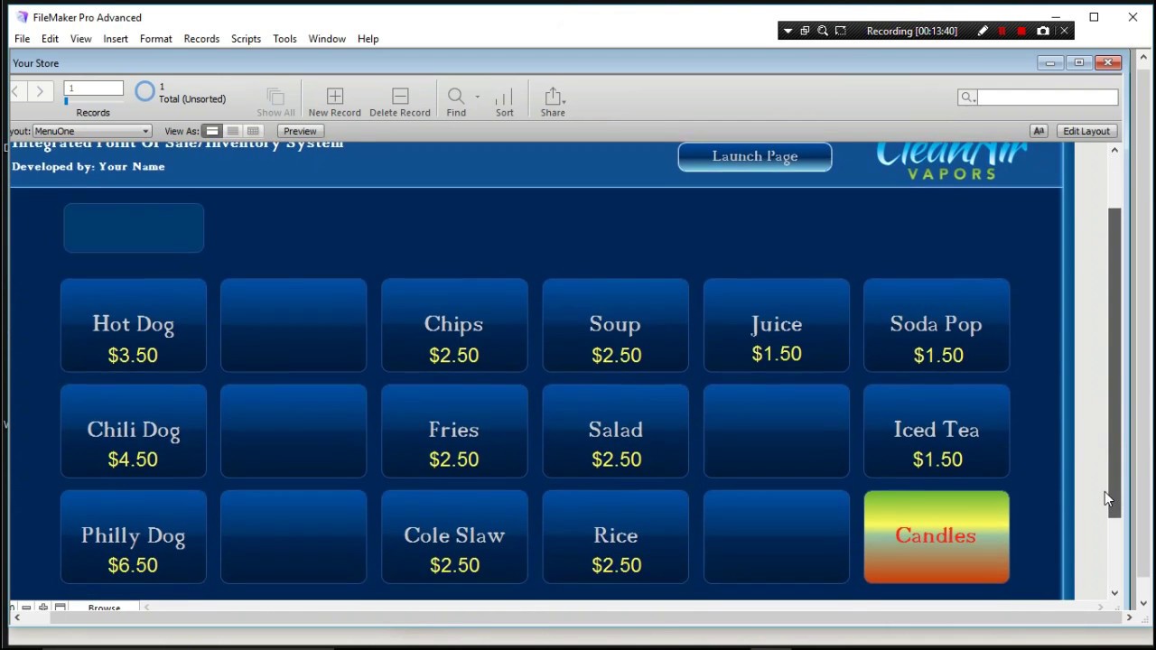 Retail POS system, FileMaker Series 16 - YouTube