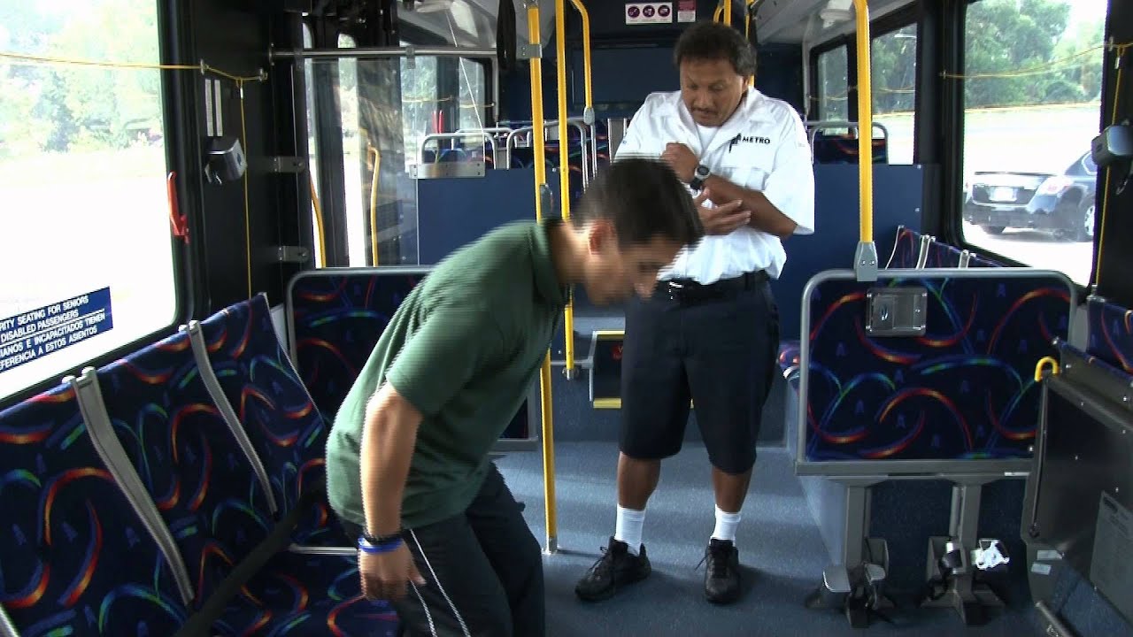 Stretching on the bus - YouTube