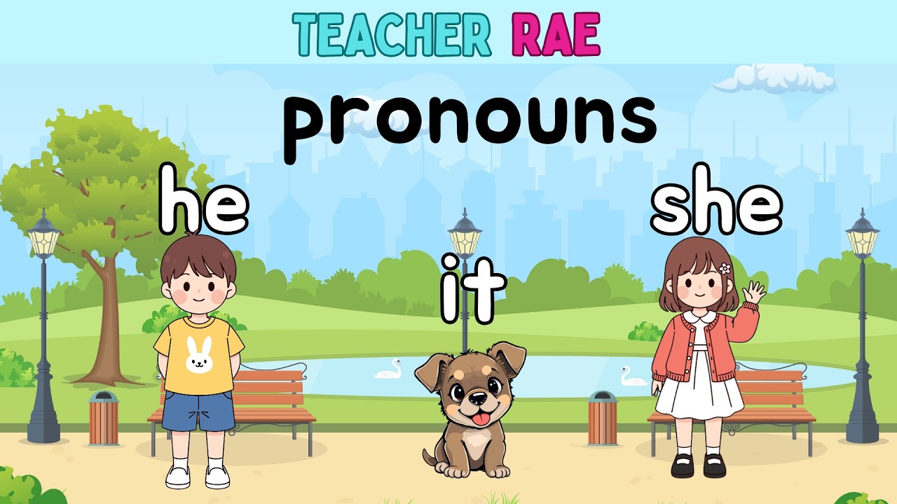 He She It Grammar Lesson for Kids | Pronouns for Kindergarten & Grade 1 ...
