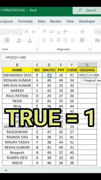 grading system in excel,how to make grading system in excel #excel # ...