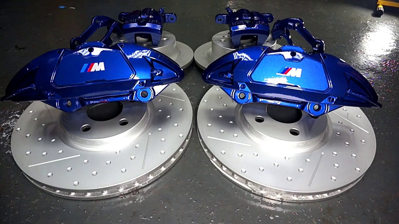 BMW F48 4 pot brake - YouTube