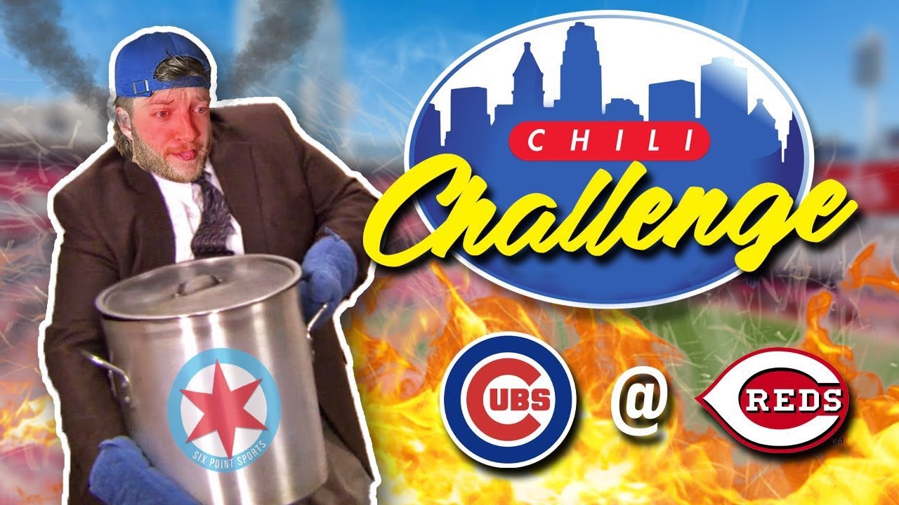 SPICY Chili Challenge! Chicago Cubs @ Cincinnati Reds - YouTube