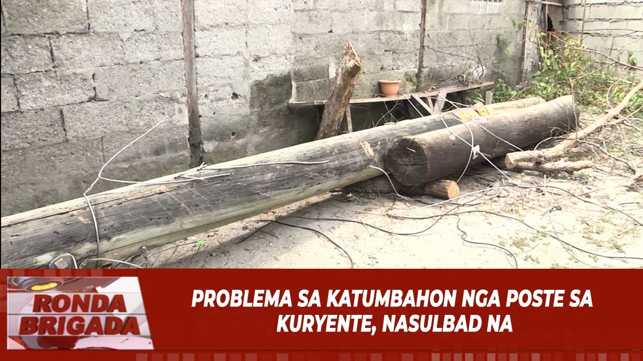 Problema sa katumbahon nga poste sa kuryente, nasulbad na - YouTube