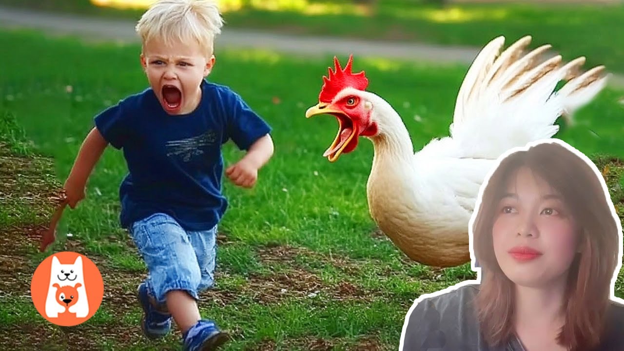 Bebé y pato divertidos jugando juntos al aire libre | Videos divertidos ...