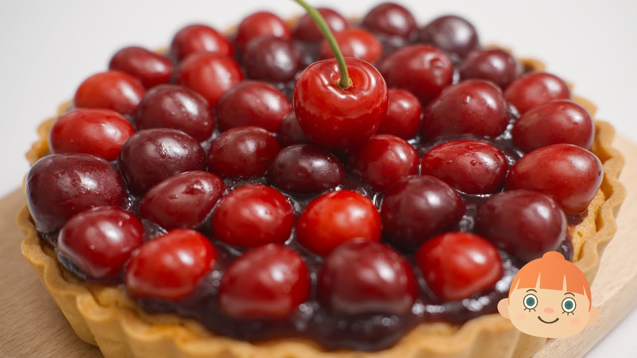 Fresh Cherry Tart Recipe - YouTube