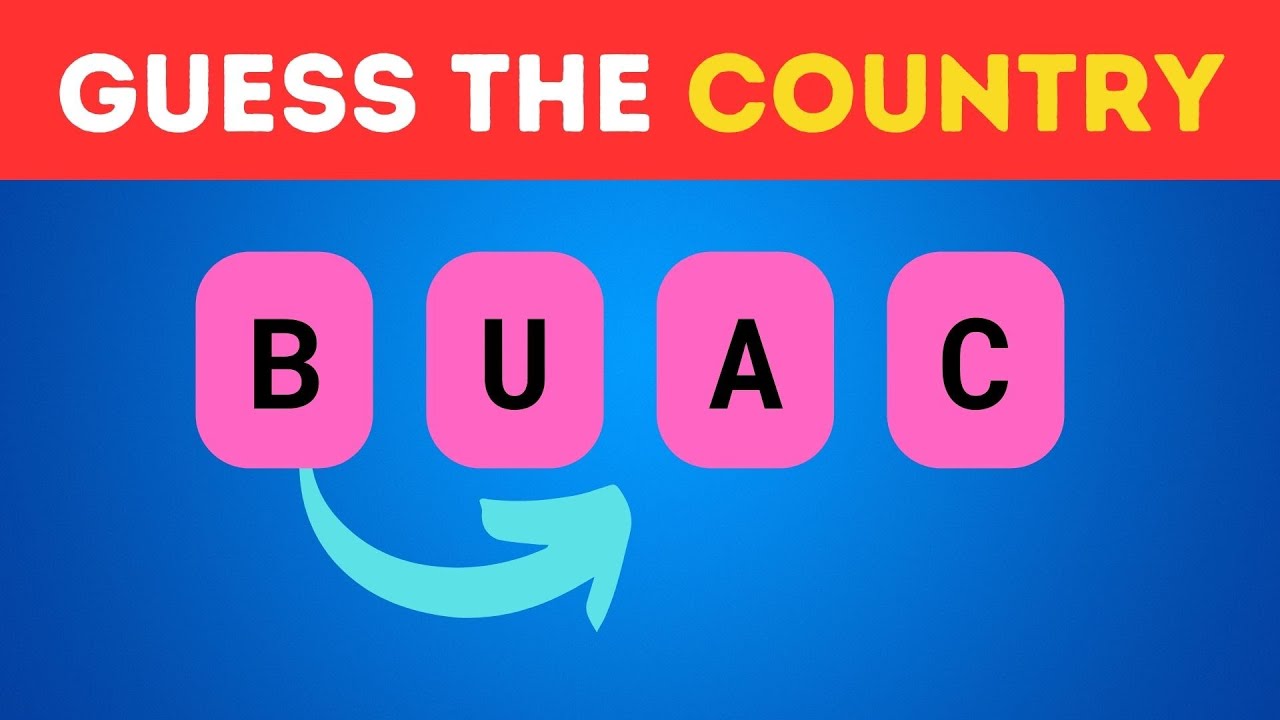 Can You Guess The Country From Scrambled Letters? | Scrambled Word Game ...