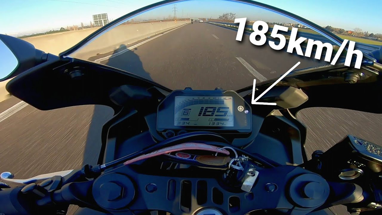 Yamaha R3 2020 Top speed - YouTube