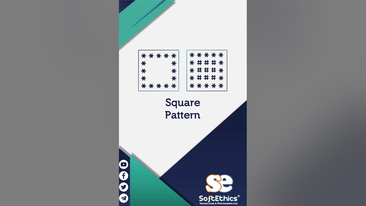 Square Pattern Program Learn And Code Square Pattern In Less Than A Minute Shorts