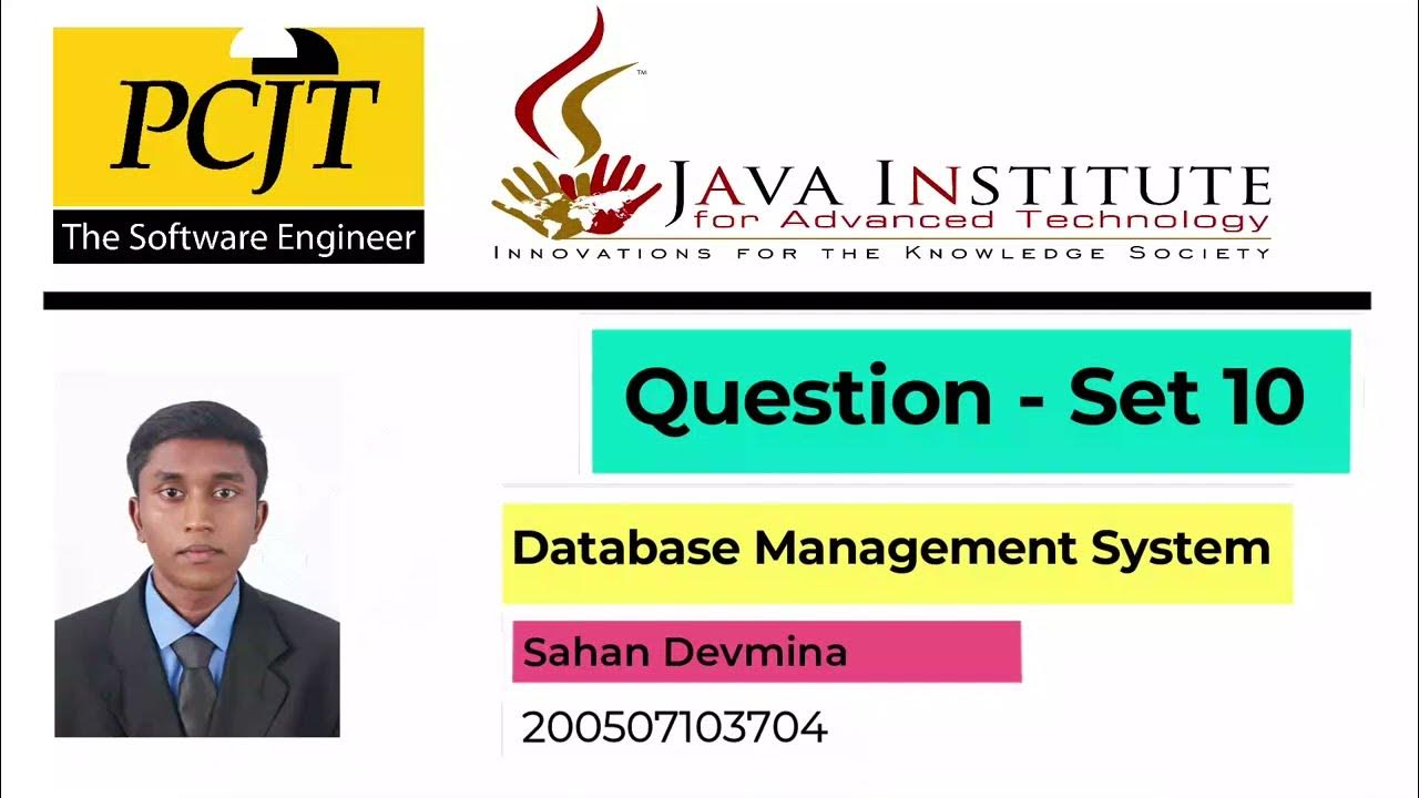 Question Set 10 | Database Management System | Java Institute - YouTube