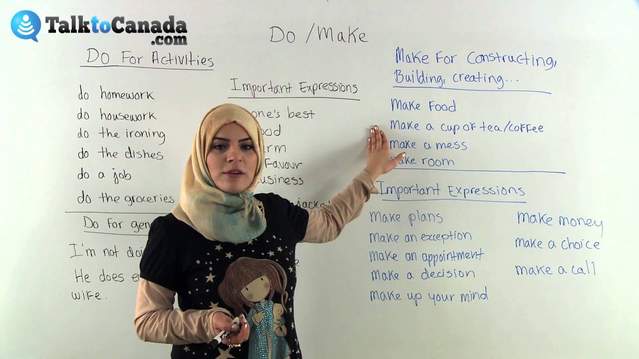 Learn the Difference Between Do and Make - YouTube