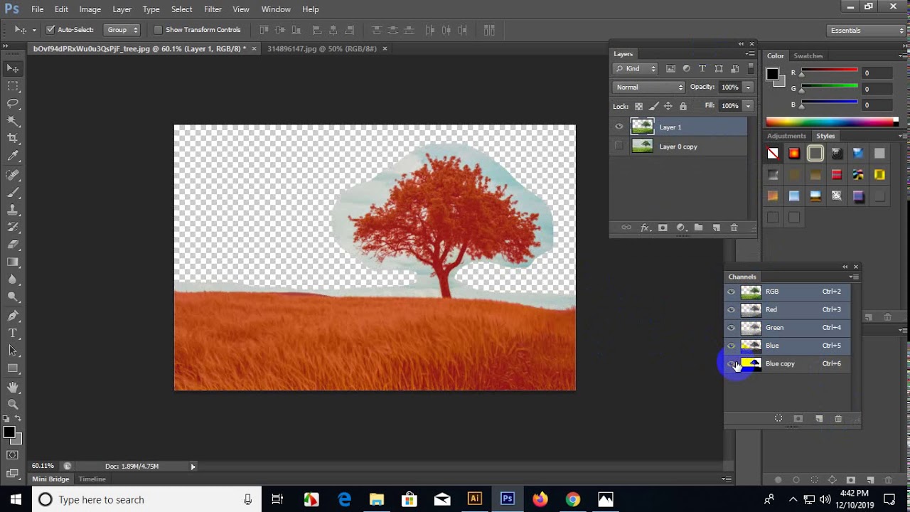GDA 03 tree image background change - YouTube