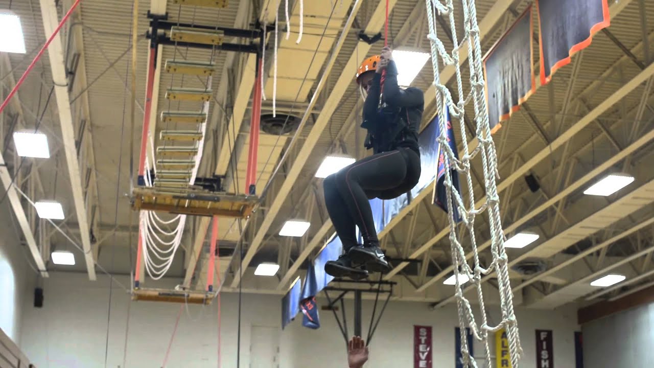 Ropes Course at Utica College - YouTube