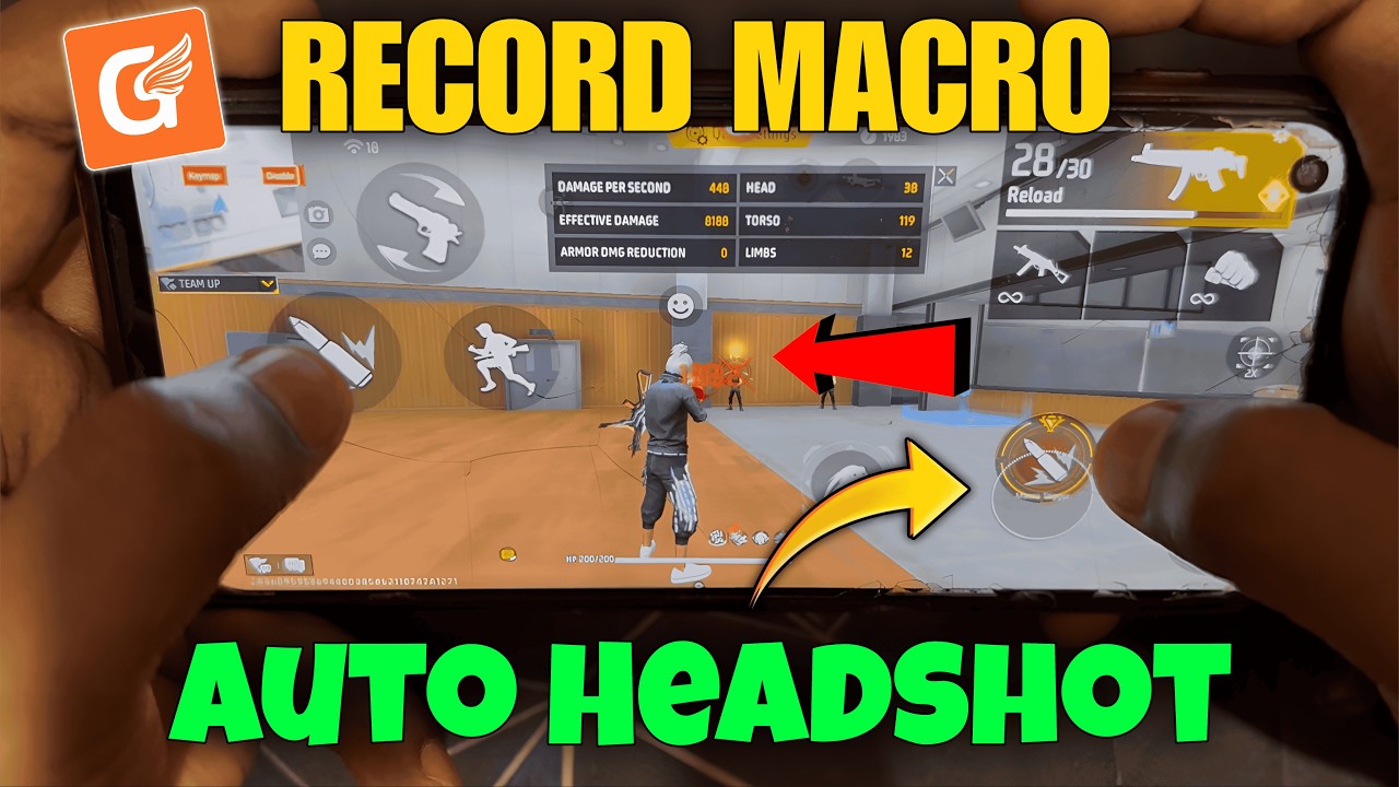 FREE FIRE AUTO HEADSHOT MACRO 🎯 | GG Game Space Record Macro Setup (No ...