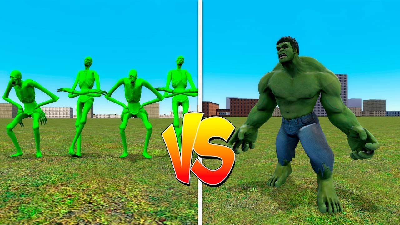GREEN SCP-096 vs HULK In CITY! Garry's Mod! #garrys_mod #gmod #scp096 # ...