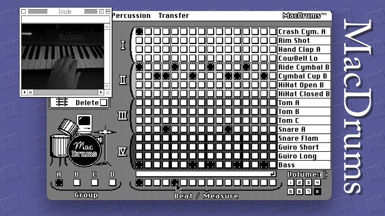 MacDrums (drum software from 1987!) - YouTube