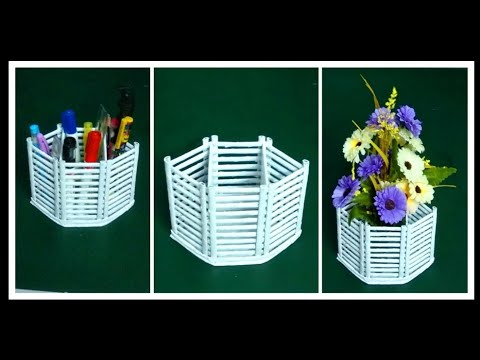 DIY Newspaper craft/Best out of waste craft idea - YouTube