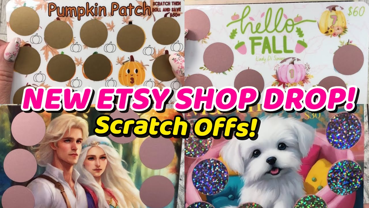 FALL / AUTUMN ETSY SHOP DROP! Scratch off savings challenges! Fall ...