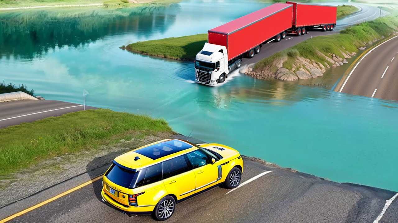 Cars vs Extreme Floods & Deep Water In BeamNG Drive - YouTube