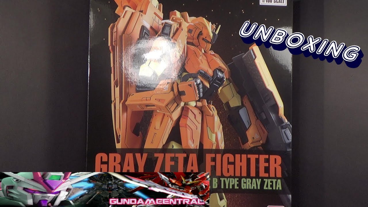 Unboxing: 1/100 MG Grey Zeta Fighter (Daban) - YouTube