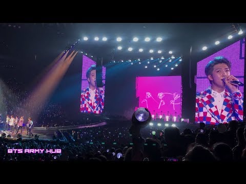 Army & BTS Members Sing Happy Birthday to RM | BTS Love Yourself Tour 180914 Oakland, CA