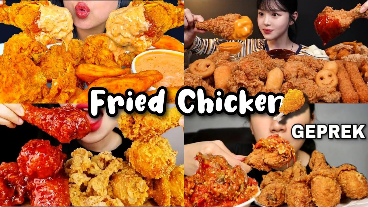 ASMR Fried Chicken Mukbang Compilation (Crunchy Sound) - YouTube