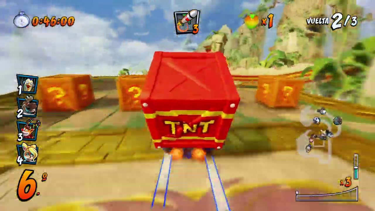 Crash™ Team Racing Nitro-Fueled: INCREIBLE GLICH TNT EN LA CABEZA ...
