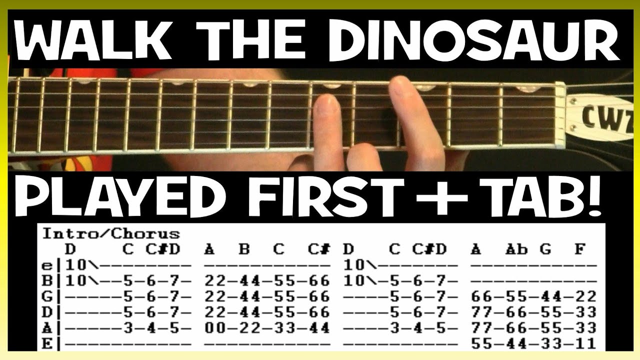 Walk The Dinosaur Guitar Chords Lesson & Tab Tutorial by Was Not Was ...