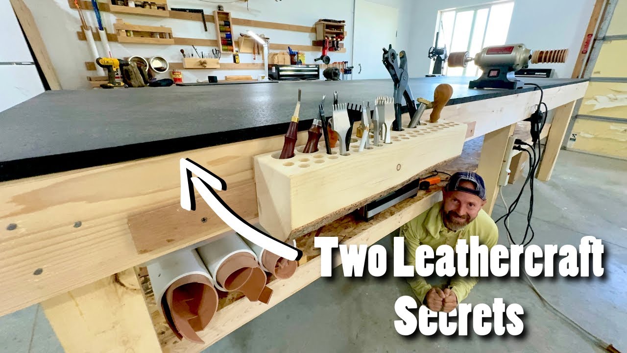 Affordable Leather Workbench with Two Life Hacks - YouTube