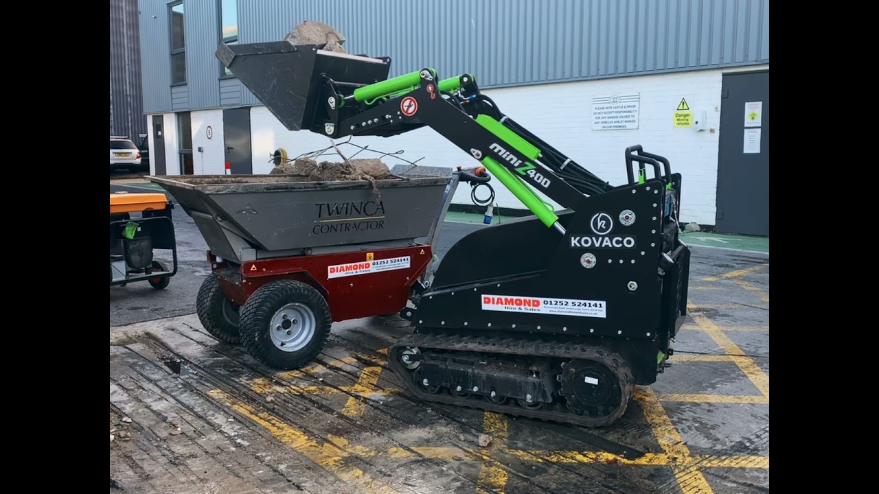Kovaco Electric Loader Available For Hire With Twinca Dumper ES-800 ...