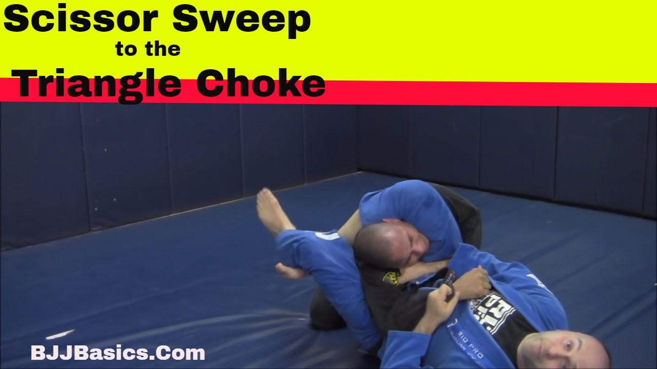 BJJ Basics: Scissor Sweep to Triangle Choke - YouTube
