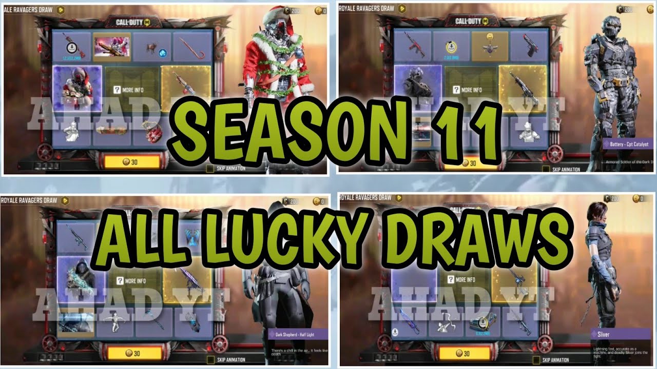 SEASON 11 ALL LUCKY DRAW LEAKS CODM | SEASON 11 ALL LEGENDARY GUNS ...