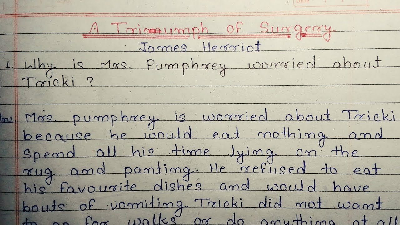 A Triumph Of Surgery Question And Answer Class 10th Footprints a-triumph-of-surgery-question-and-answer-class-10th-footprints