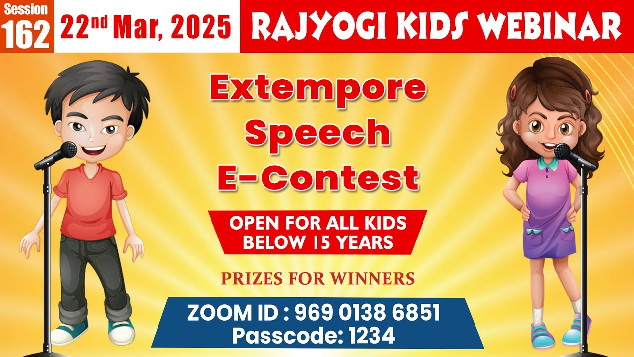 Rajyogi Kids 162 - Extempore Speech E-Contest | 15 Mar at 6pm - YouTube