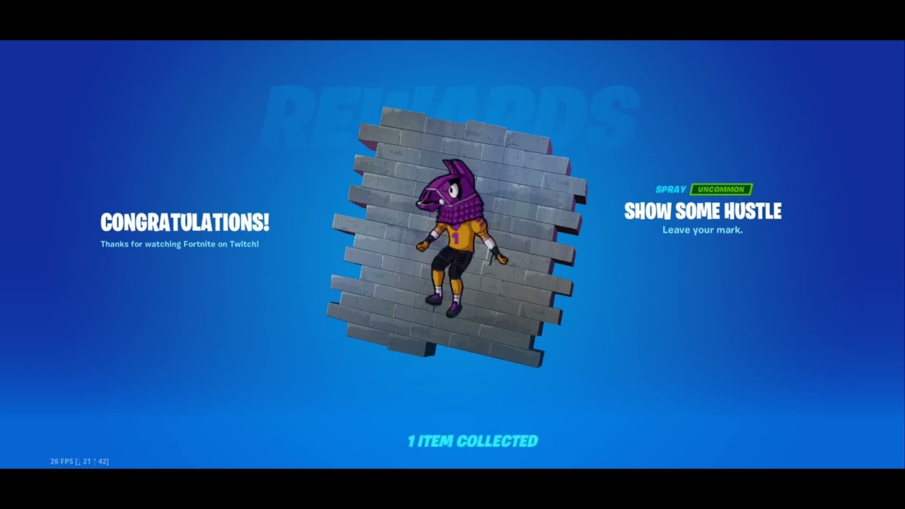 Twitch Reward Show Some Hustle Spray | Fortnite (Season 4) - YouTube