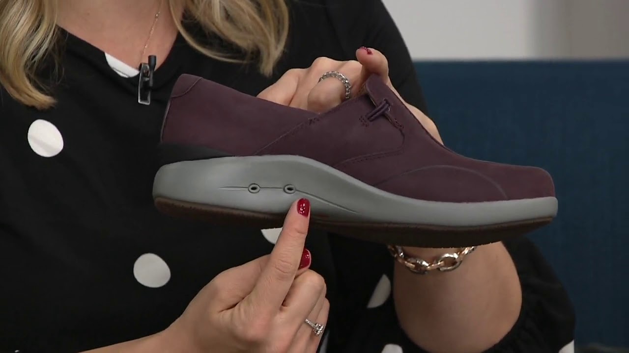 Clarks Unstructured Leather Slip-On Shoes - Un Loop 2 Walk on QVC - YouTube