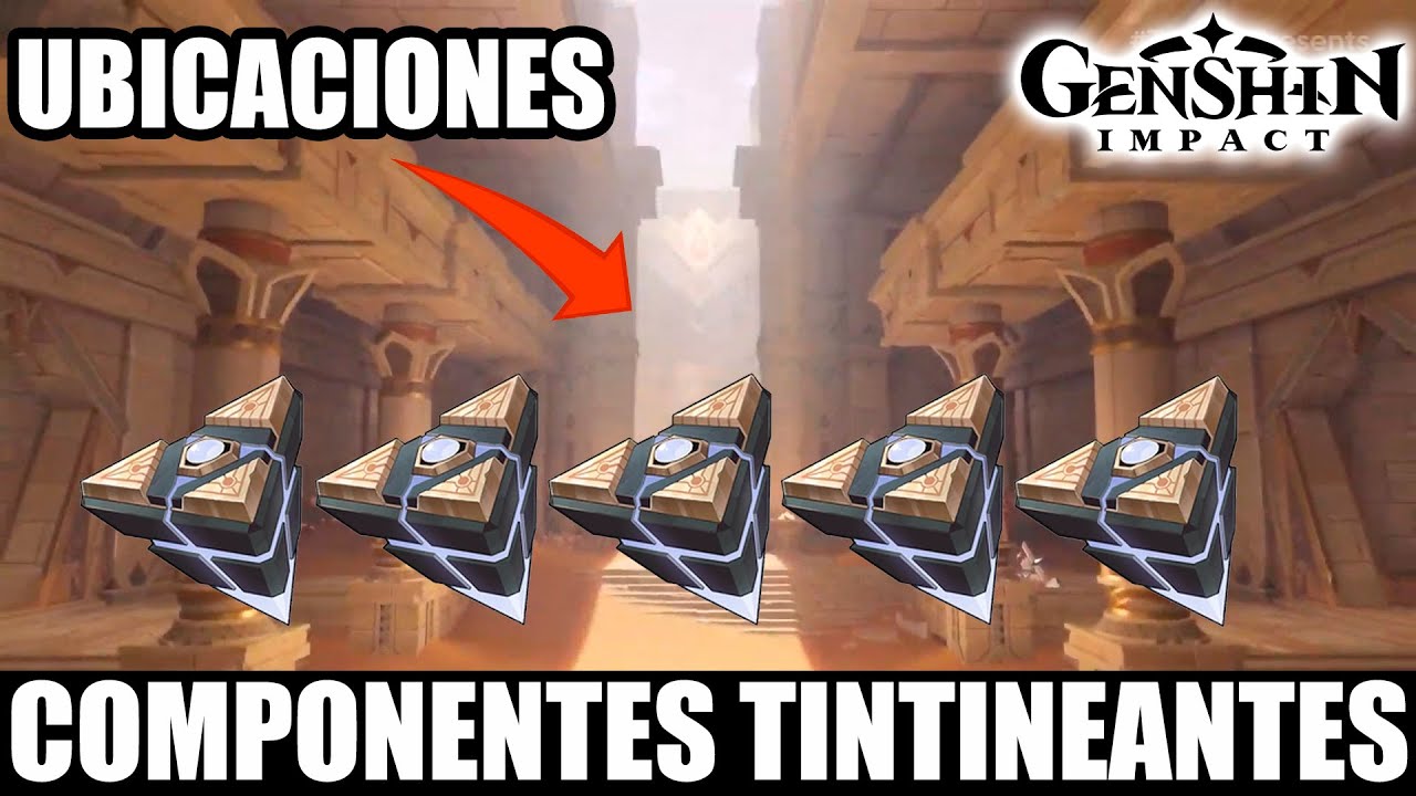 SOLUCIÓN y UBICACIONES - 5 COMPONENTES TINTINEANTES || Genshin Impact ...