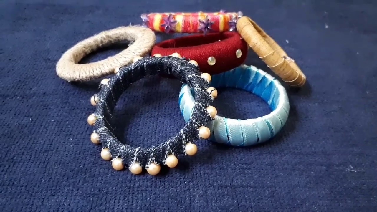 6 EASY WAY TO DESIGN OLD BANGLES ll DESIGN BANGLES AT HOME - YouTube
