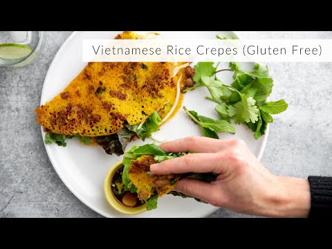 Crispy Vietnamese Inspired Rice Crepes (Gluten Free) | FromScratchFast