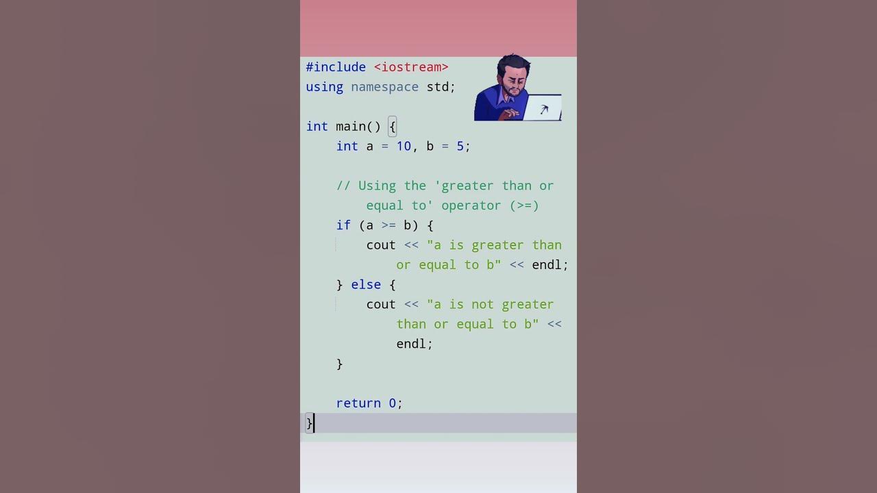 CPP Programming / Arithmetic greater than equal to/ Cpp language - YouTube