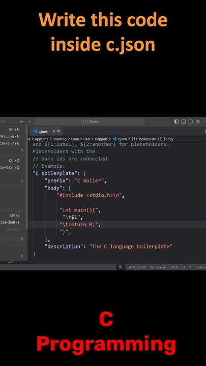 Write C Language Starting Code Just In 2 Click Cprogramming Clanguage