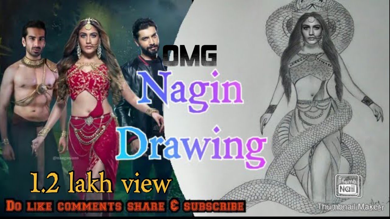 Nagin Drawing ll Nagin title song ll surbhi chandna nagin 5 ll nagin ...