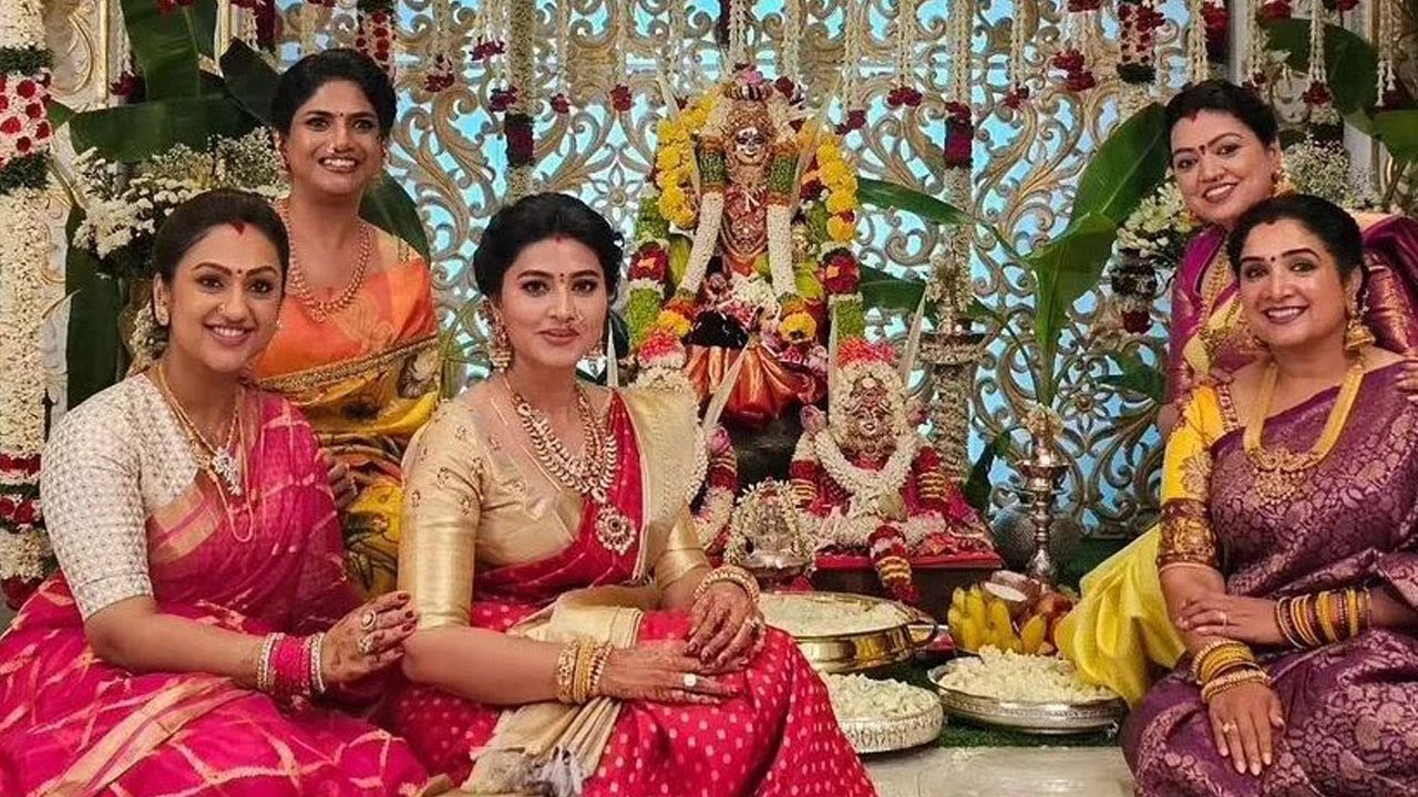 Pritha Hari வரலக்ஷ்மி பூஜை வீடியோ | Sneha Varalakshmi Viratham Poojai ...