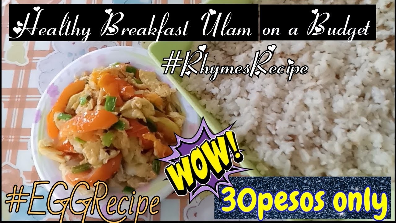 HEALTHY BREAKFAST ULAM IN A BUDGET? | Rhymes Recipe (Cooking Vlog # 2 ...