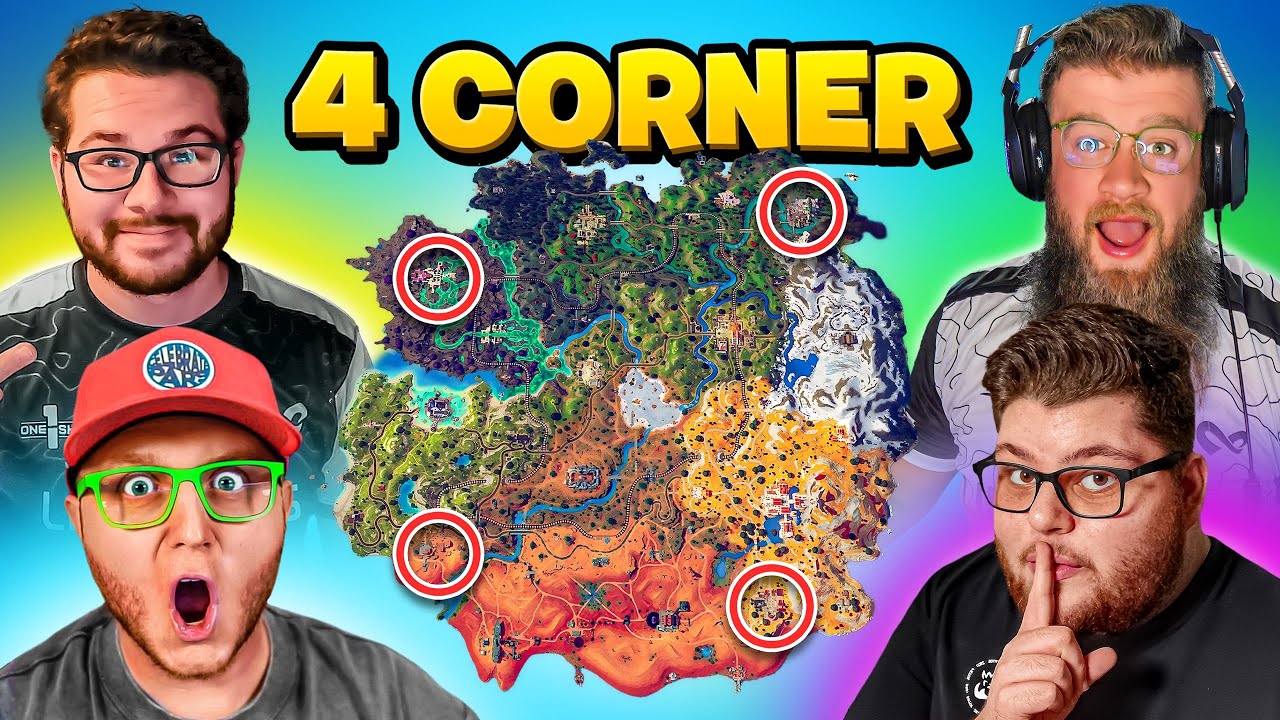 The 4 CORNER CHALLENGE in Fortnite Chapter 5 Season 4! - YouTube