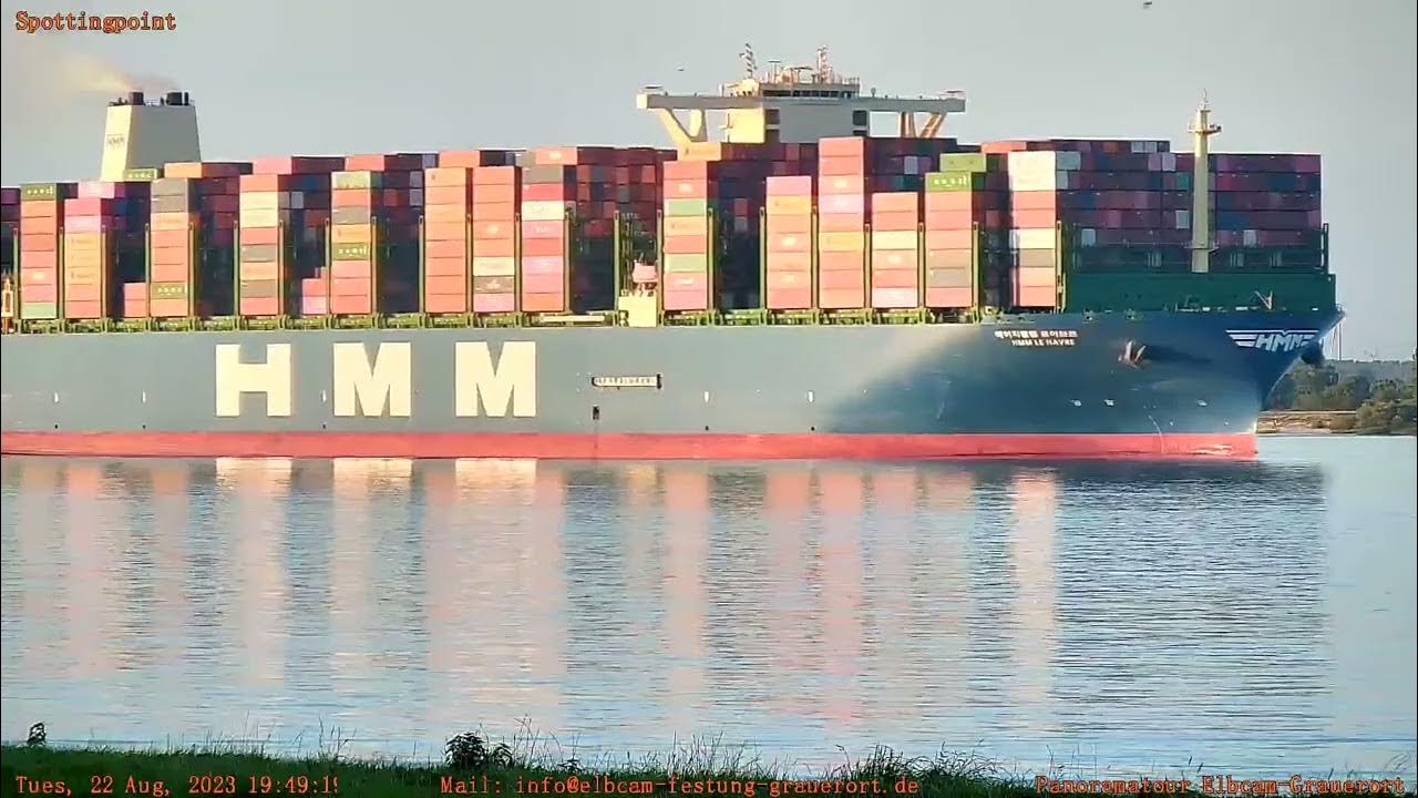 IMO: 9868314 Name: HMM LE HAVRE Vessel Type - Generic: Cargo auf der Elbe - YouTube