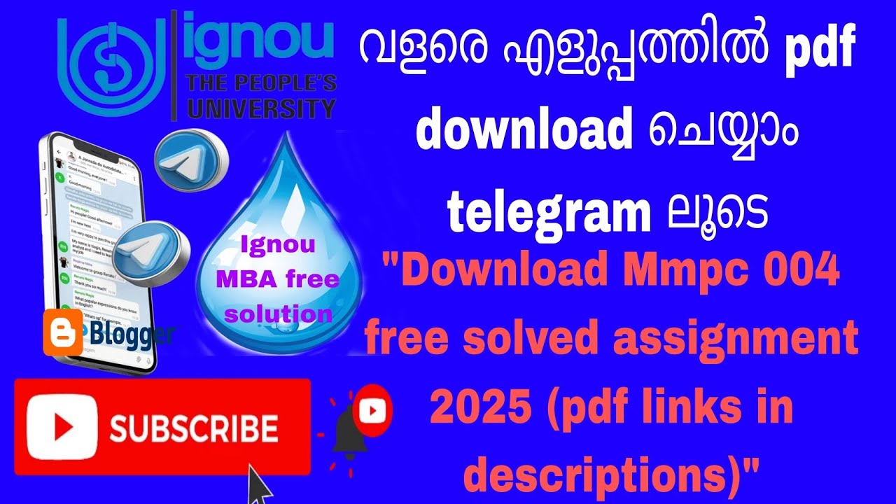 Mmpc 004 free solved assignment 2024 -2025 pdf links in description - YouTube